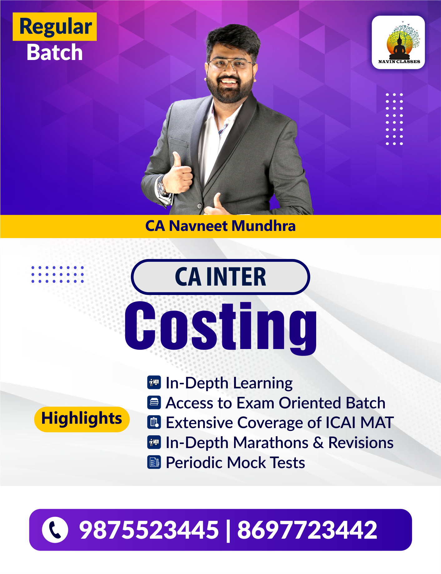 CA Inter Costing - Regular Batch | Navin Classes